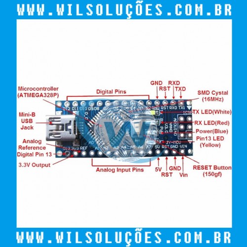Arduino Nano V3 0 Atmega168 Ch340